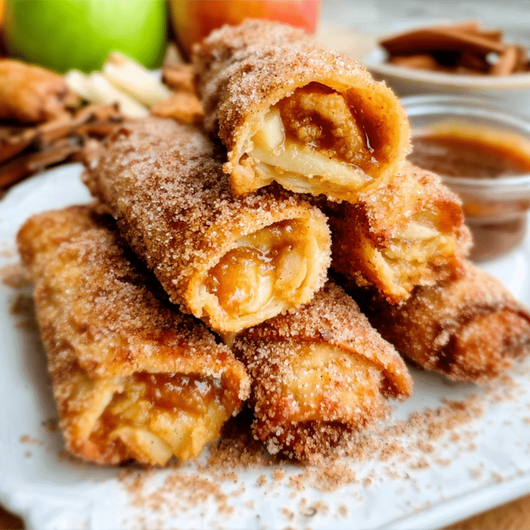 Apple Pie Egg Rolls with Cinnamon Sugar