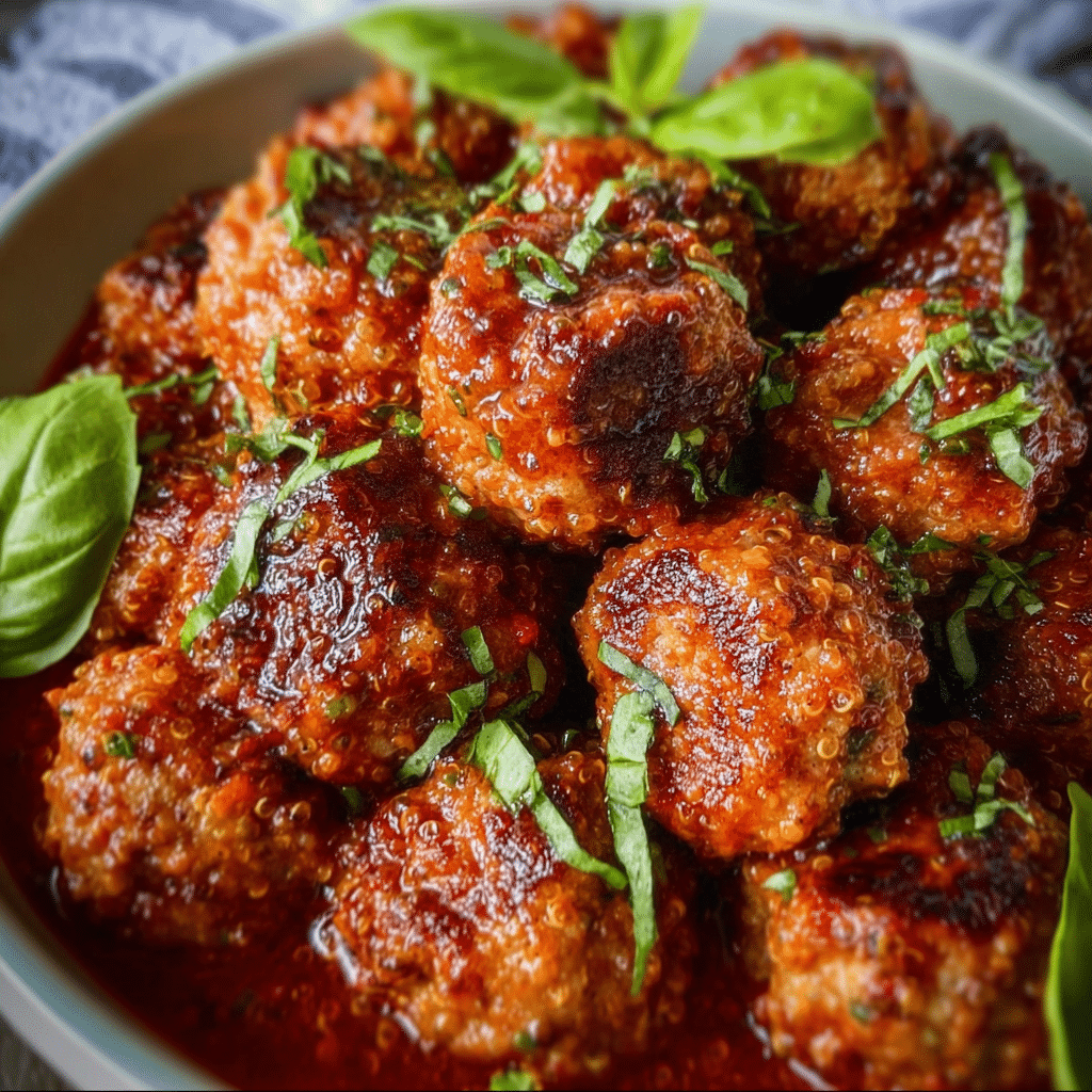 Crockpot Turkey Quinoa Meatballs