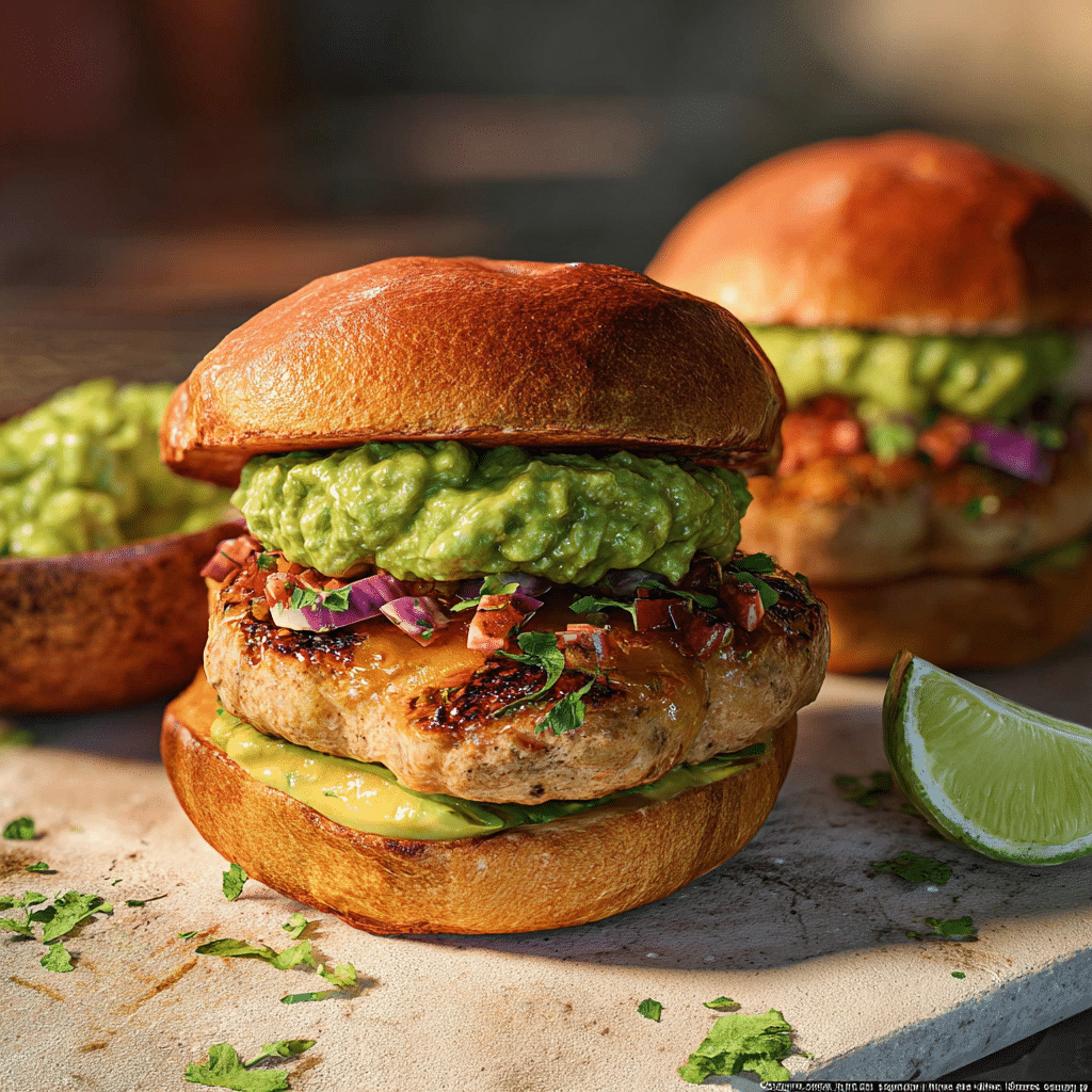 Guacamole Turkey Burgers