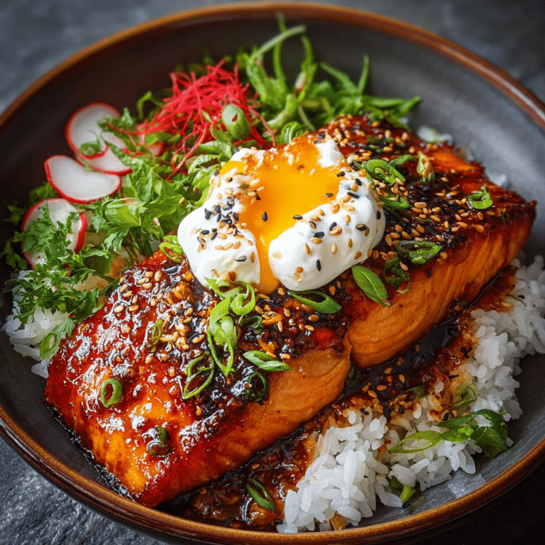 Sticky Orange Gochujang Salmon Bowl