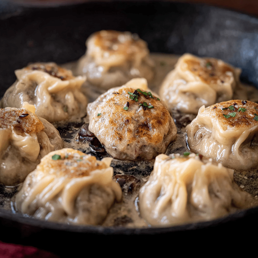 Turkey and Mushroom Dumplings