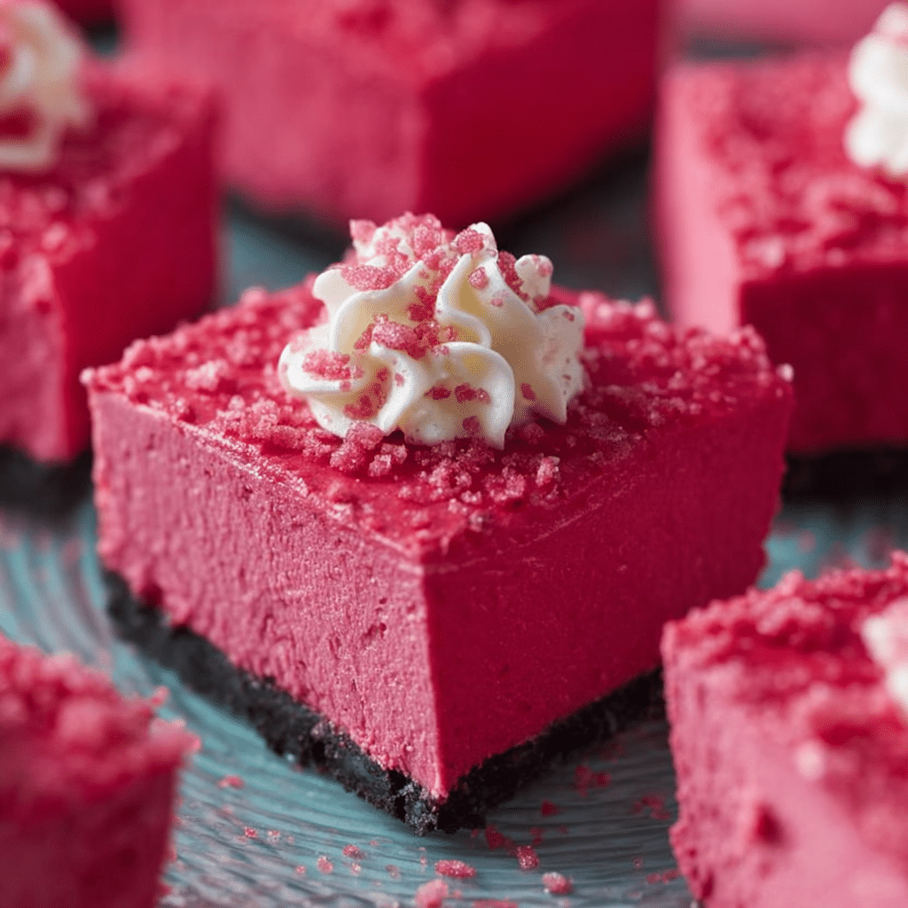 No-Bake Pink Velvet Cheesecake Bites