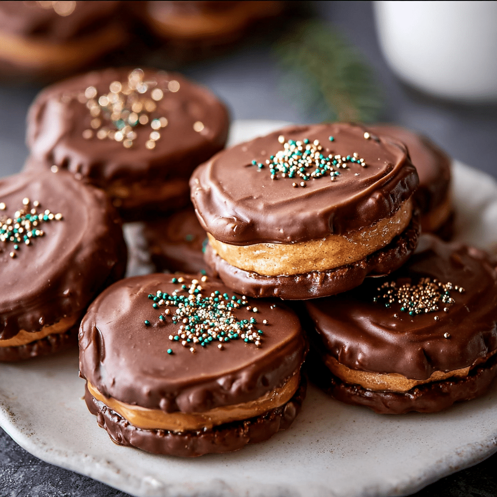 Festive Reese Cup Ritz Cracker Cookies