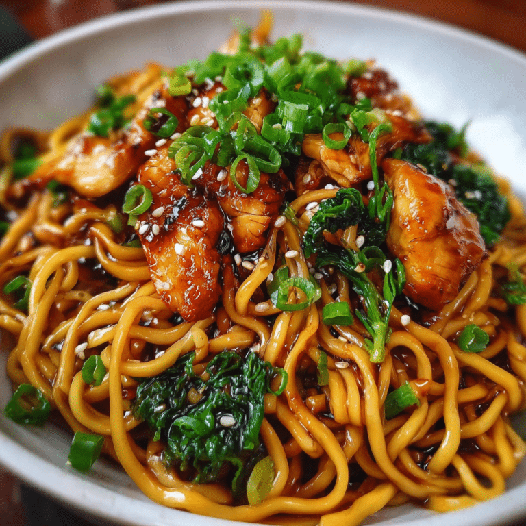 Sticky Garlic Chicken Noodles