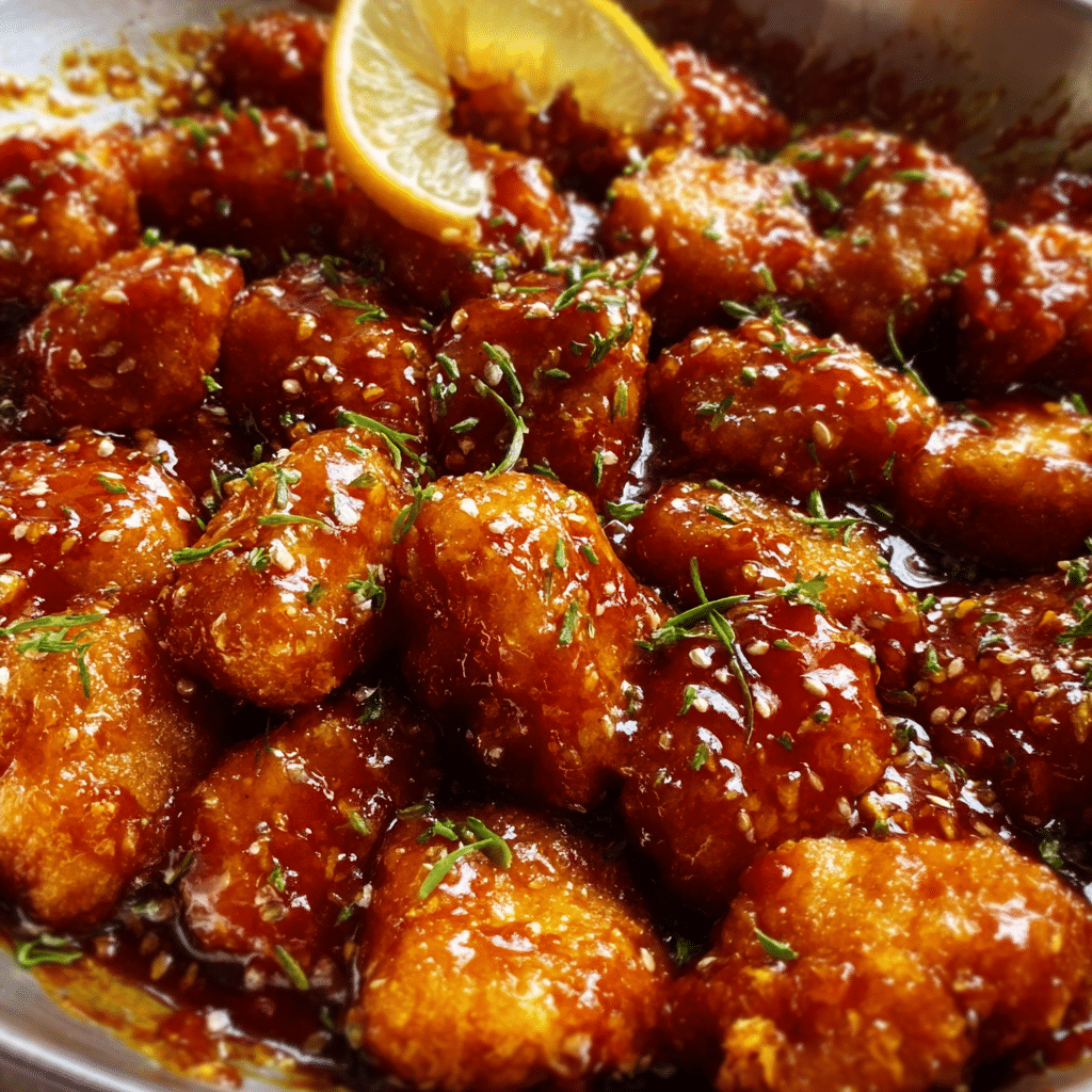 Baked Orange Chicken made with Panda Express Orange Chicken Copycat Sauce